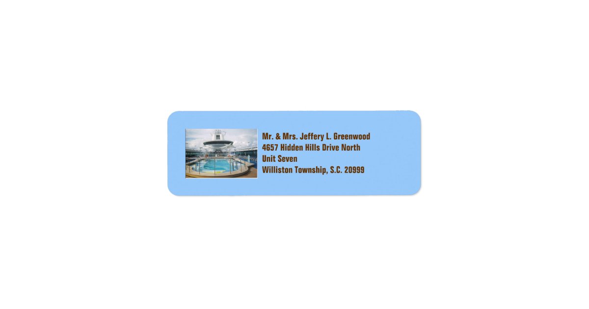 Cruise Ship Pool Labels | Zazzle