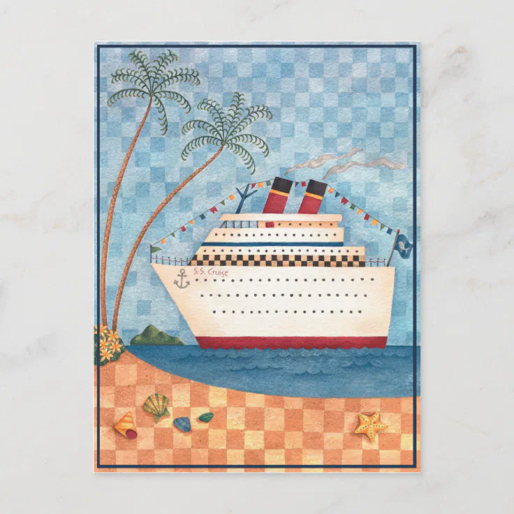 Cruise Ship - Postcard | Zazzle