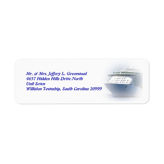 Cruise Ship Return Address Label | Zazzle.com