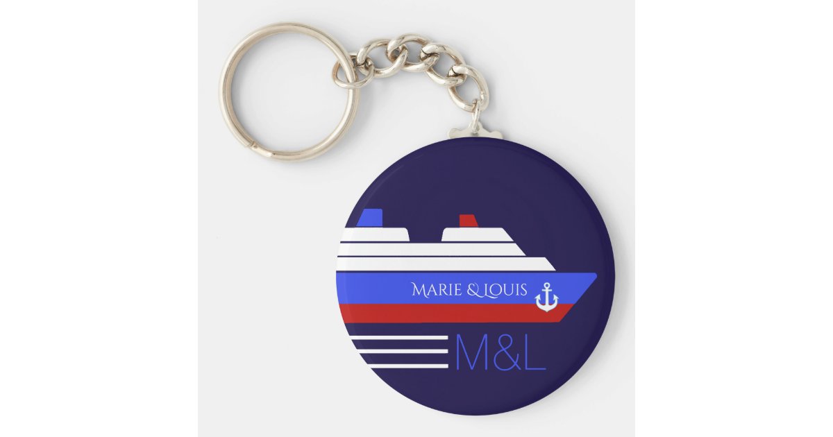 cruise ship travel personalized keychain | Zazzle.com