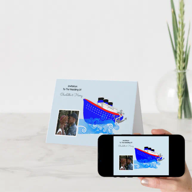 Cruise Ship Wedding Destination Invitation | Zazzle