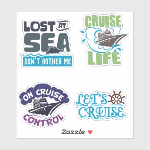 Cruise Stickers Set 1 Vacation Ship | Zazzle