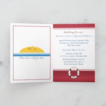 Cruise Wedding - Sunset Custom Photo Invitation | Zazzle