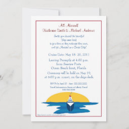 Cruise Wedding - Sunset Invitation | Zazzle
