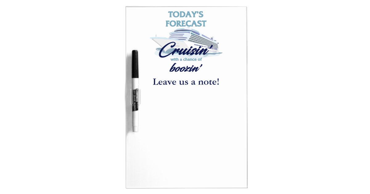 Cruisin' & Boozin' Cruise Door Magnet White Board | Zazzle