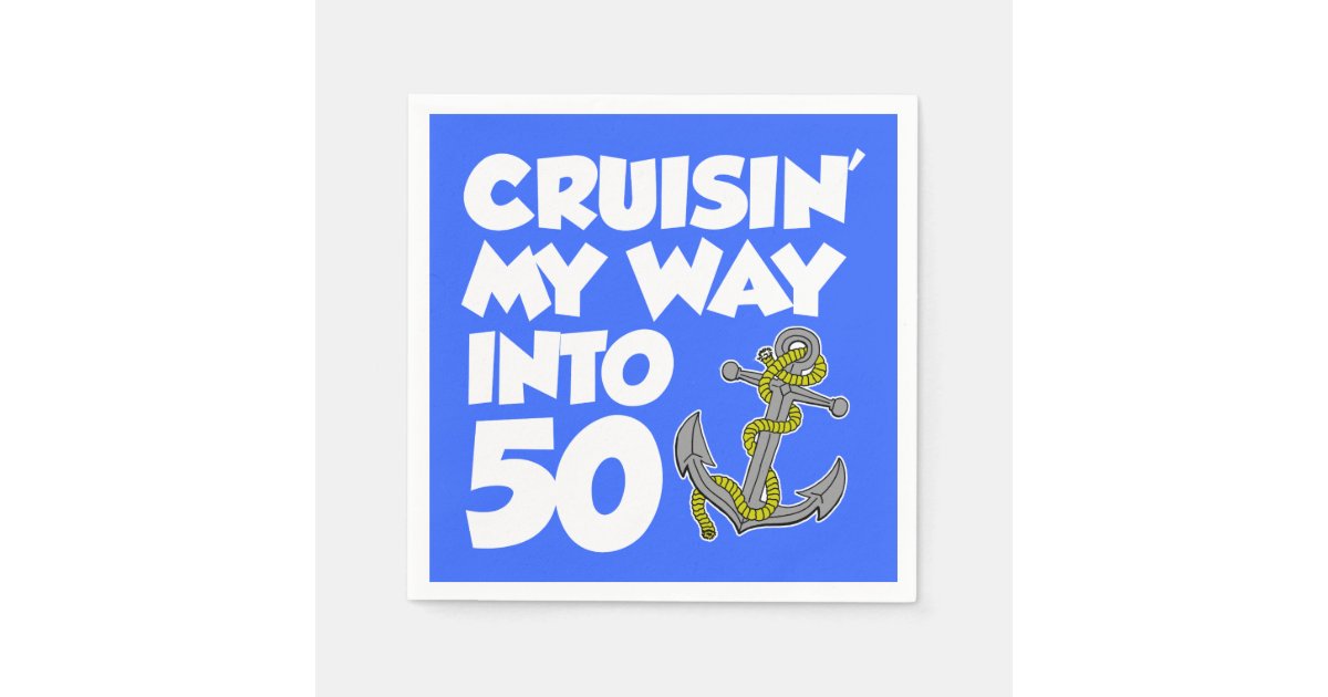Cruisin My Way Into 50 Boat Themed Party Napkins | Zazzle