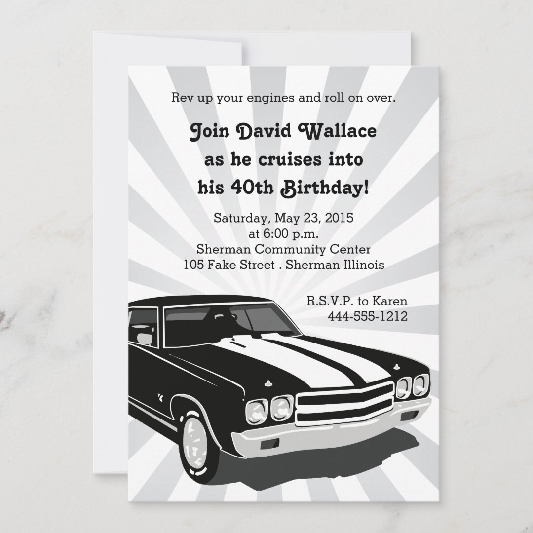 Cruisin Party Invitation | Zazzle