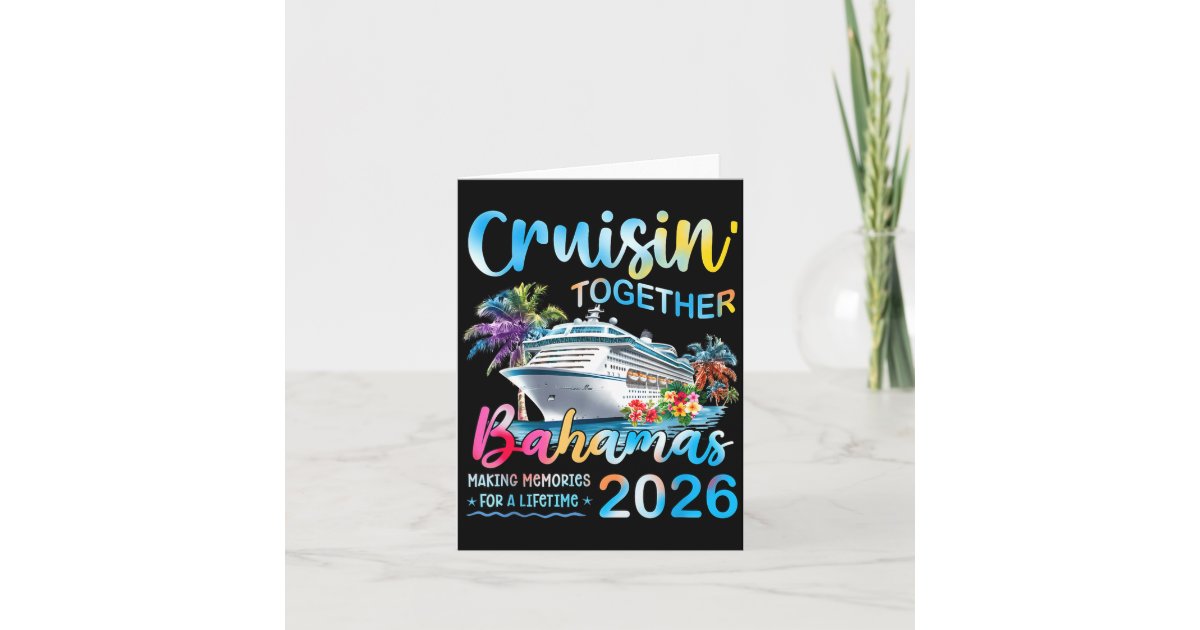 Cruisin' Together Bahamas 2026 Family Group Cruise Card | Zazzle