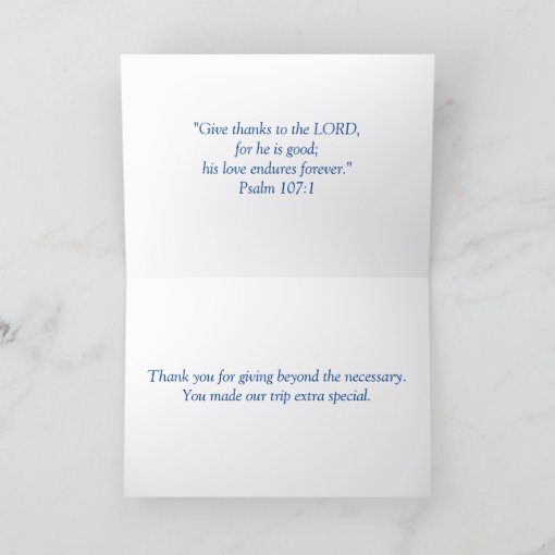 Cruising Alaska Mountains Personalized Crew Thank You Card | Zazzle