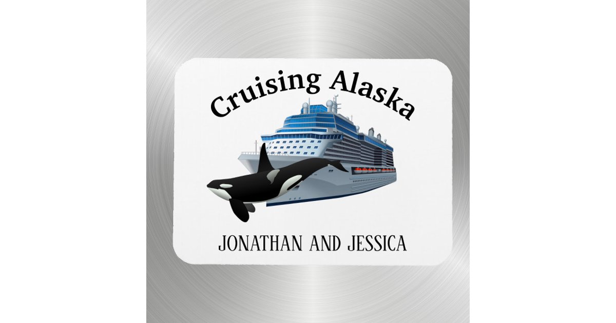 Cruising Alaska Orca Killer Whale Ship Magnet | Zazzle