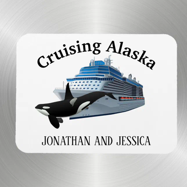 Cruising Alaska Orca Killer Whale Ship Magnet | Zazzle