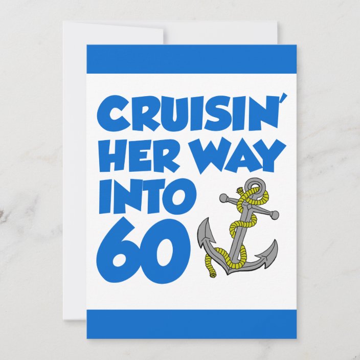 Cruising Her Way Into 60 Invite | Zazzle.com