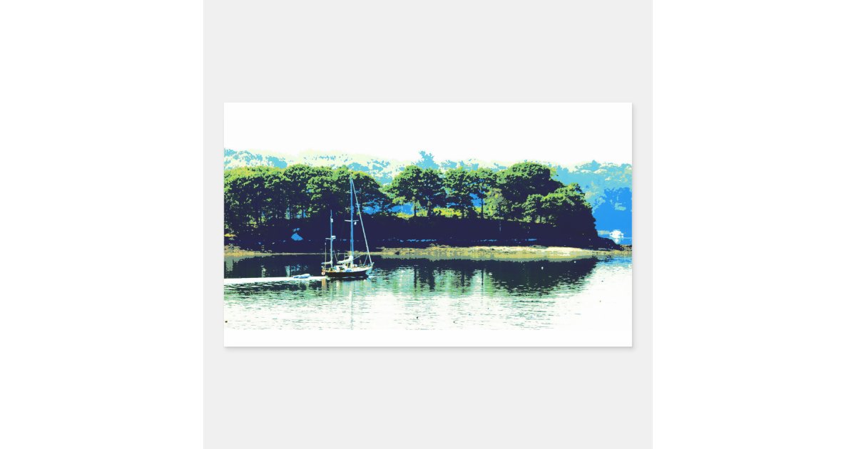 cruising sailboat sticker | Zazzle