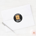 Crumb On Don't Be Crusty Funny Bread Pun Dark BG Classic Round Sticker ...