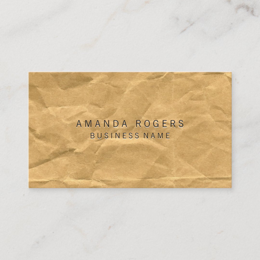 Crumpled Paper Business Card | Zazzle