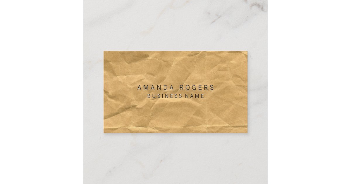 Crumpled Paper Business Card | Zazzle