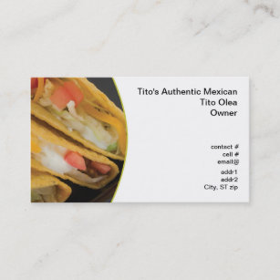 Tacos Business Cards - Business Card Printing | Zazzle