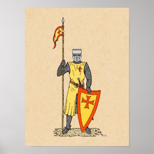 Crusader Knight, Early 13th Century, Poster | Zazzle