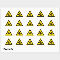 Crush Hazard Warning Triangle Sticker | Zazzle
