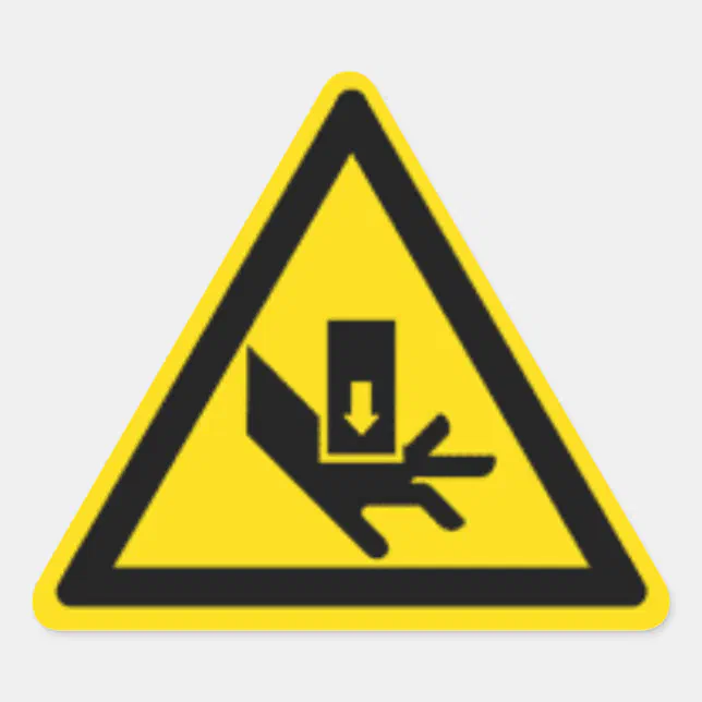 Crush Hazard Warning Triangle Sticker | Zazzle