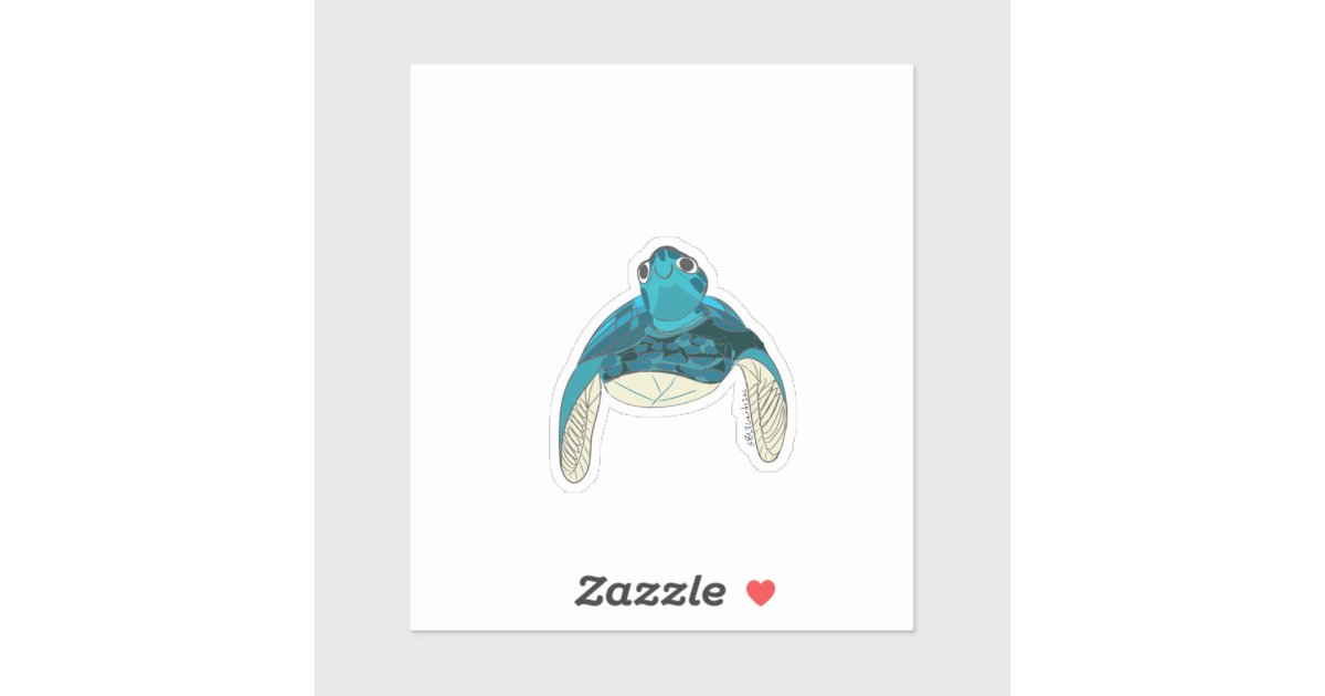 Crush Sea Turtle Sticker | Zazzle
