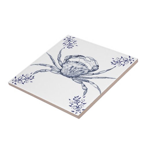 Crustaceans Ceramics ~ Green Crab Ceramic Tile | Zazzle