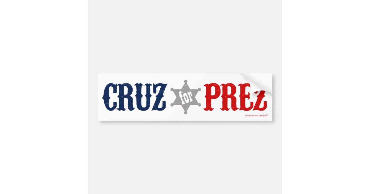 Cruz for Prez - Ted Cruz for President Red Blue Bumper Sticker | Zazzle