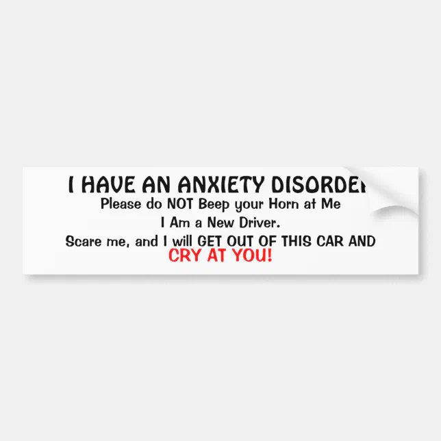 CRY AT YOU BUMPER STICKER | Zazzle