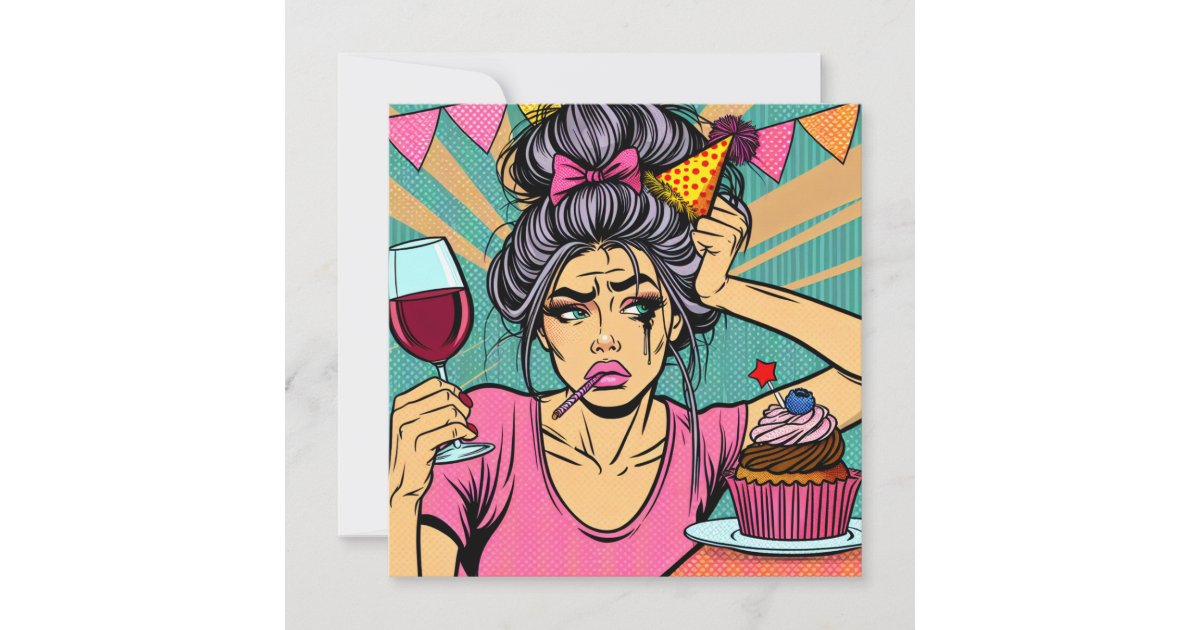 Cry if You Want To Pop Art Birthday Invitation | Zazzle