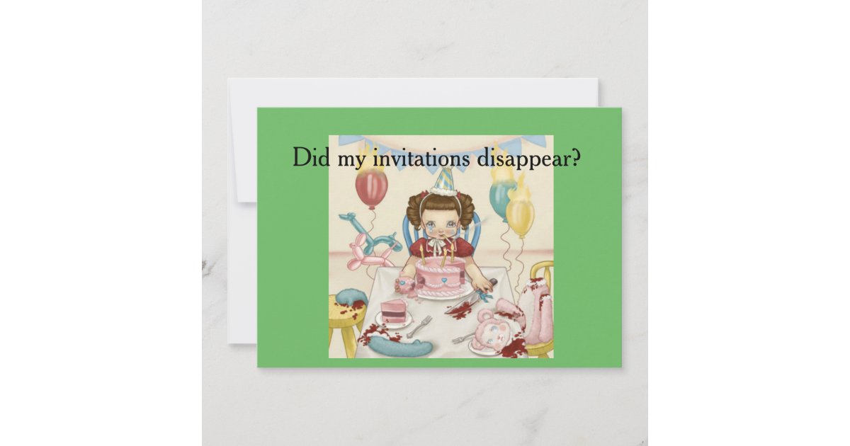 Crybaby Pity Party Postcard! Invitation | Zazzle
