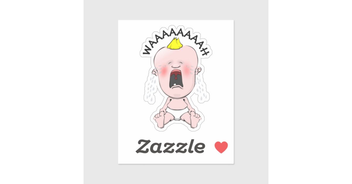 Crying Baby Sticker | Zazzle