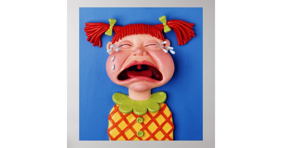 Crying Girl Poster | Zazzle
