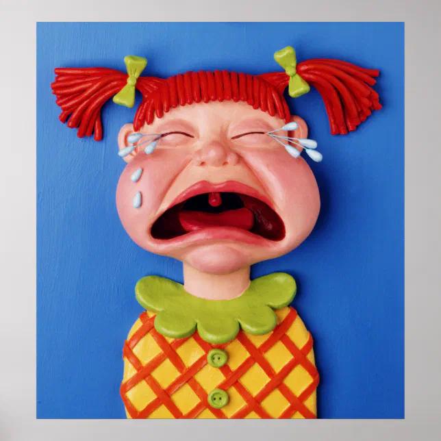 Crying Girl Poster | Zazzle