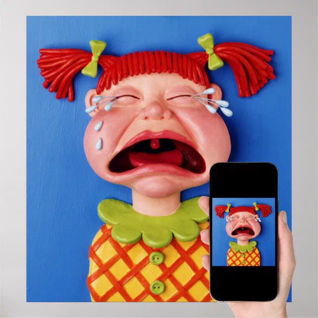 Crying Girl Poster | Zazzle