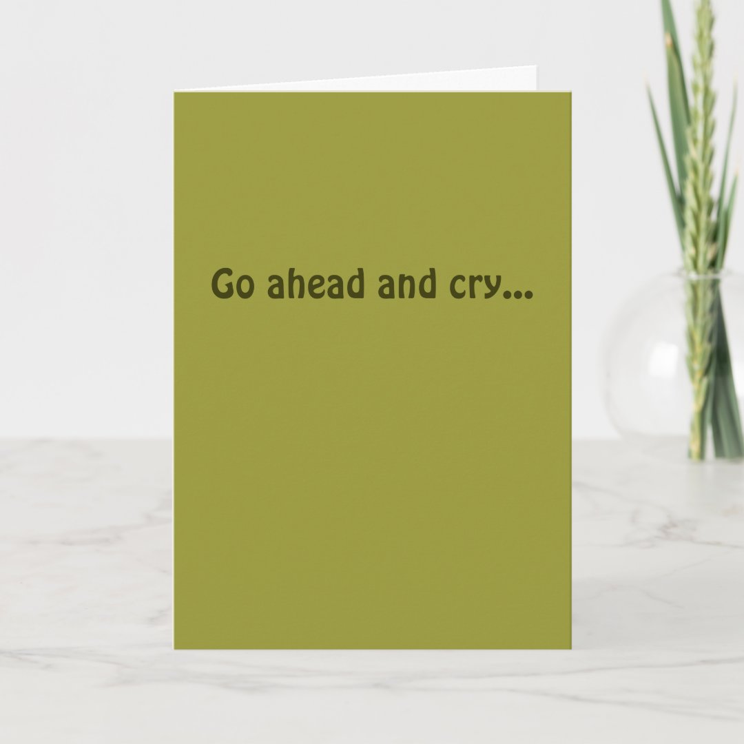 Crying Man Cartoon Funny Sympathy Card for Him | Zazzle