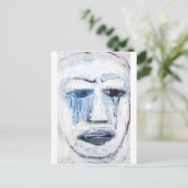 Crying Man (face portrait expressionism ) Postcard | Zazzle