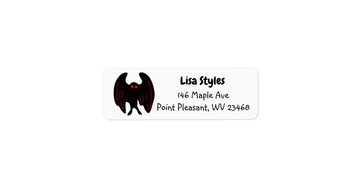 Cryptid Mothman Label | Zazzle