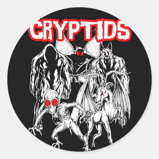 Cryptids Classic Round Sticker | Zazzle