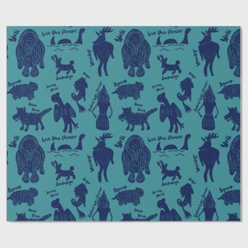 Cryptids Cryptozoology Identification Guide Wrappi Wrapping Paper | Zazzle