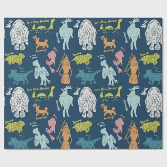 Cryptids Cryptozoology Identification Guide Wrapping Paper | Zazzle