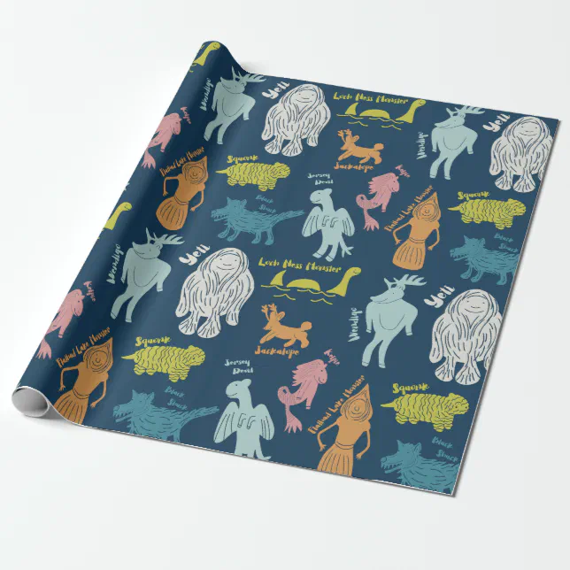 Cryptids Cryptozoology Identification Guide Wrapping Paper | Zazzle