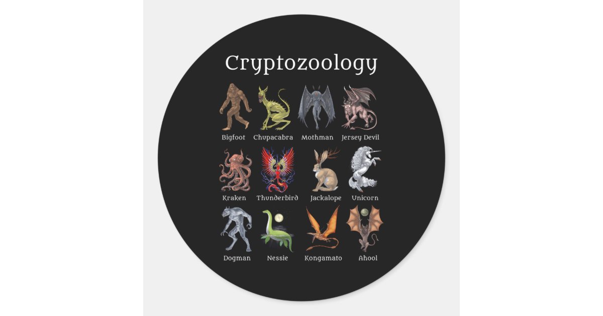 Cryptozoology Cryptid Creatures Fantasy Mythical M Classic Round ...