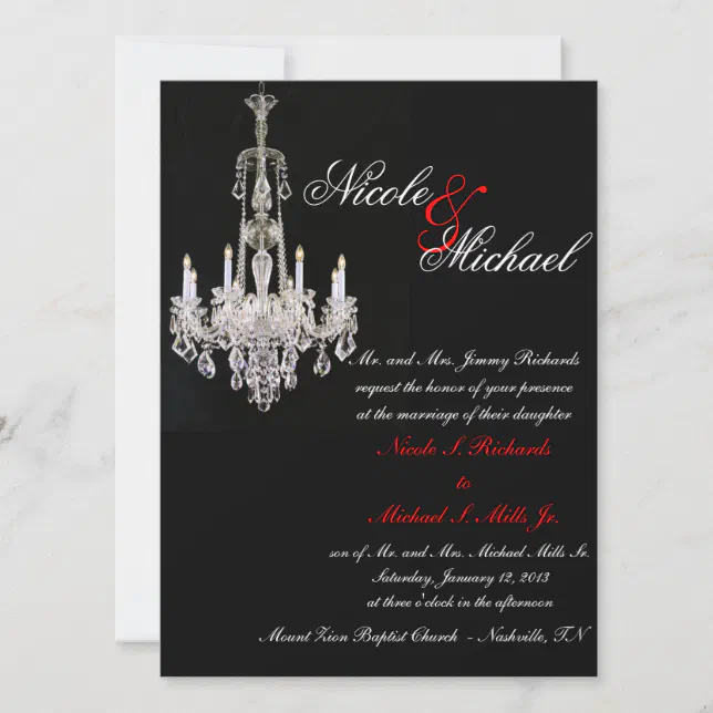 Crystal Chandelier- Invitations | Zazzle