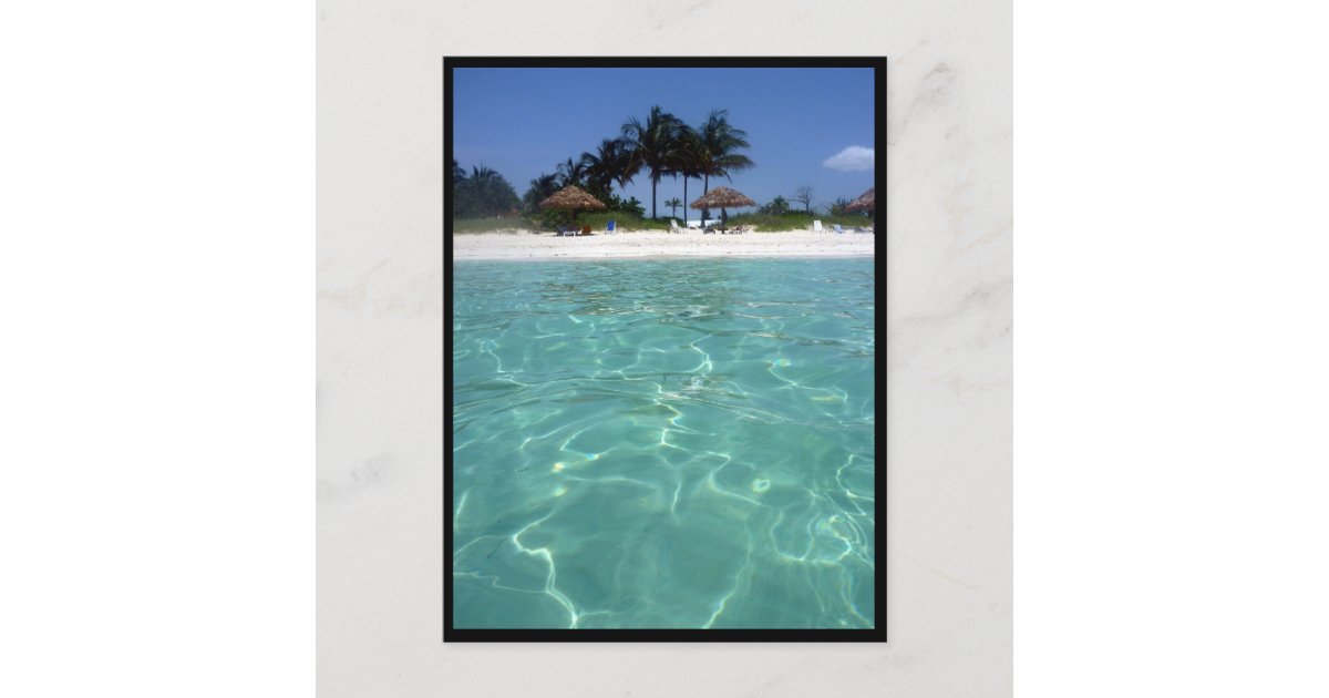 crystal clear bahamas border postcard | Zazzle