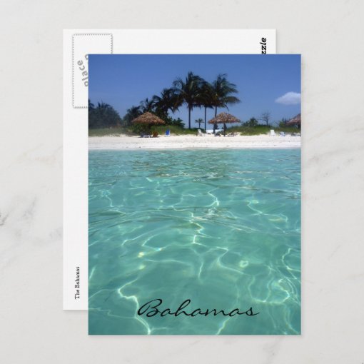 crystal clear bahamas postcard | Zazzle