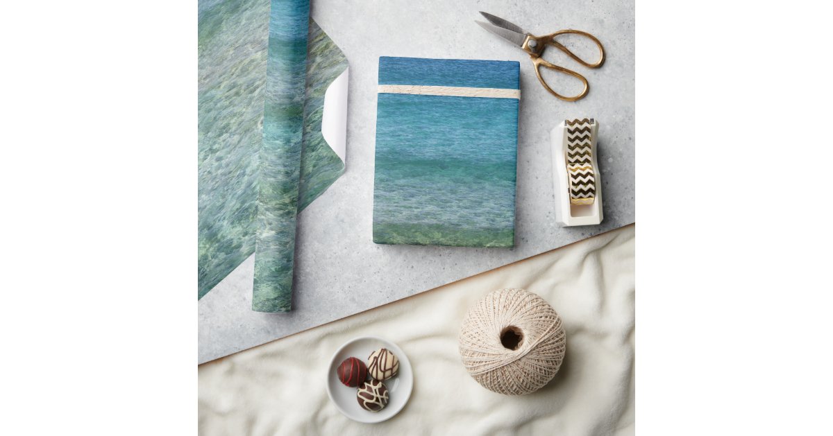 Crystal Clear Blue Ocean Water Gift Wrap | Zazzle