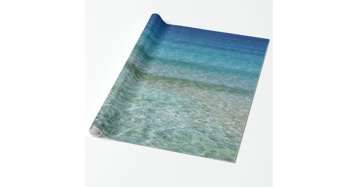 Crystal Clear Blue Ocean Water Gift Wrap | Zazzle.com