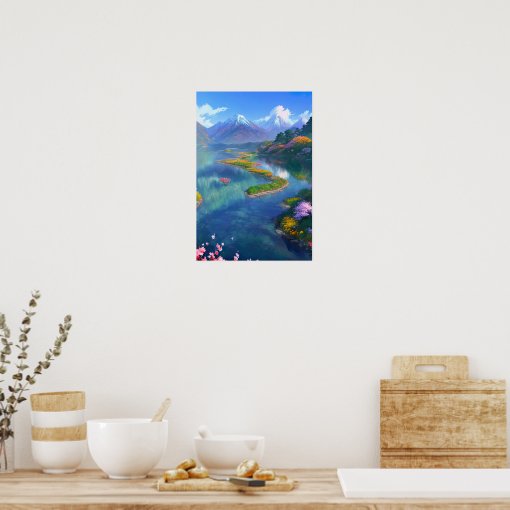 Crystal Clear Mountain Lake Poster | Zazzle