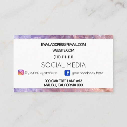 crystal gem business card | Zazzle