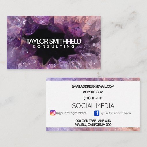 crystal gem business card | Zazzle